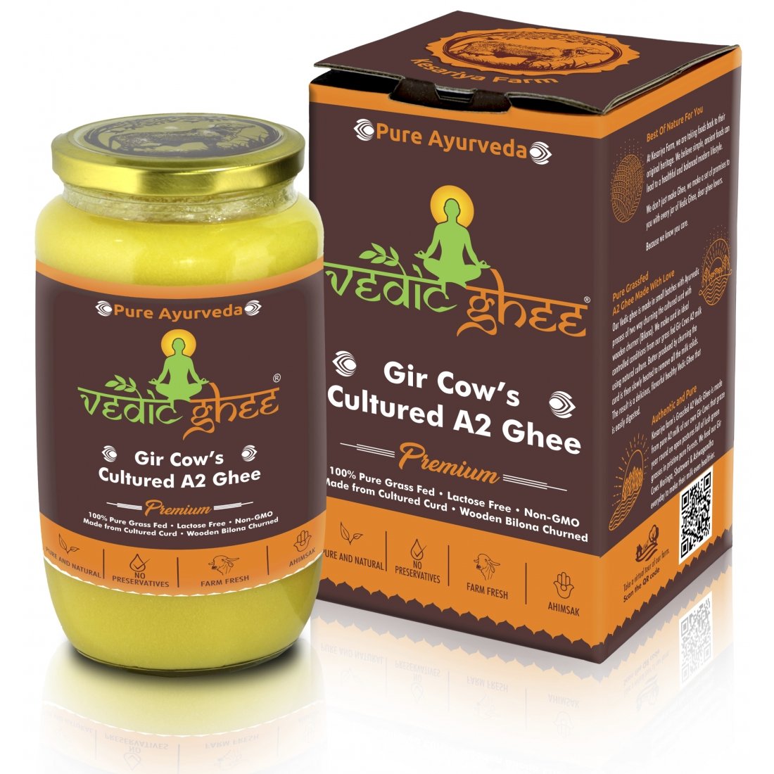 Kesariya Vedic A2 Organic Gir Cow's Ghee - Ayurvedaproducts